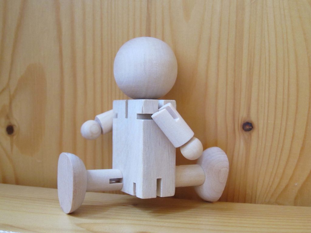 Wood Peg Doll, wood craft - movable limb & head - Shine Kids Crafts