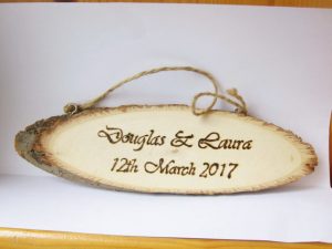 Wooden Sign, Oval Wood Log Sign, wedding decor / door sign, custom ...