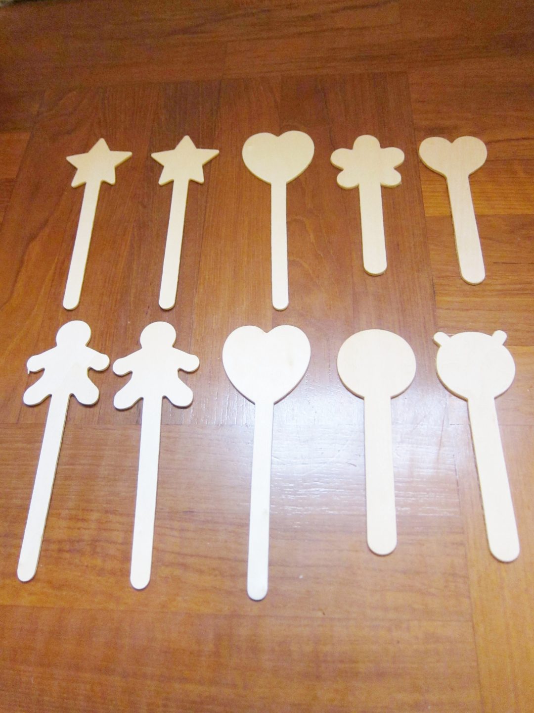 Lollipop Sticks w/ Shapes, Wood Bookmark, Popsicle Stick - Shine Kids ...