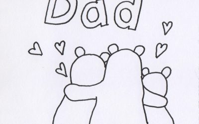 Free Printable Fathers Day Coloring / Card - Bear Family - Shine Kids ...
