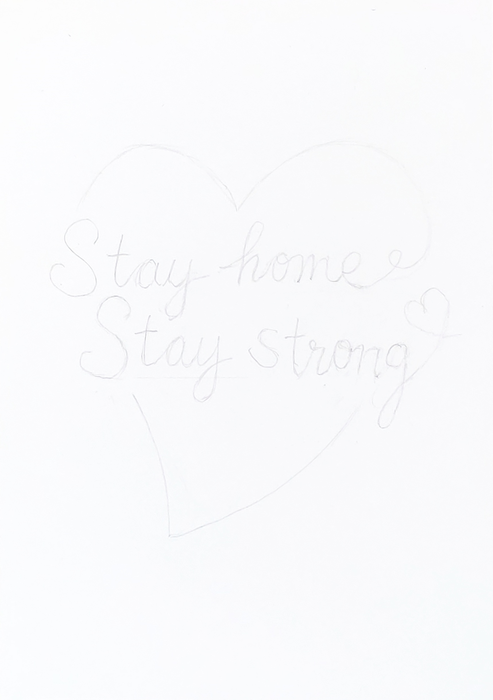 Free Printable Positive Quote - Stay home stay strong - Shine Kids Crafts
