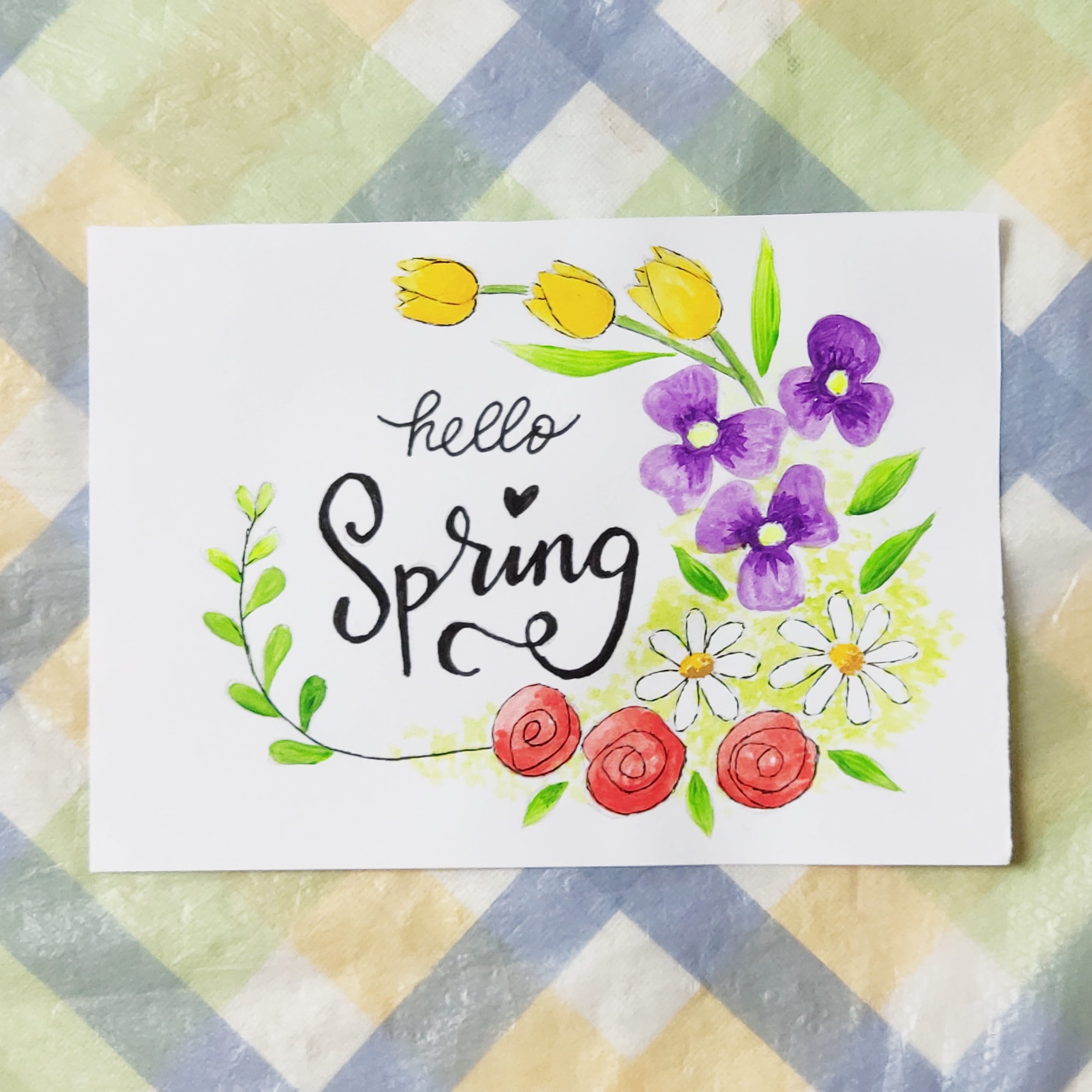 Free Printable Floral Coloring - hello spring - Shine Kids Crafts
