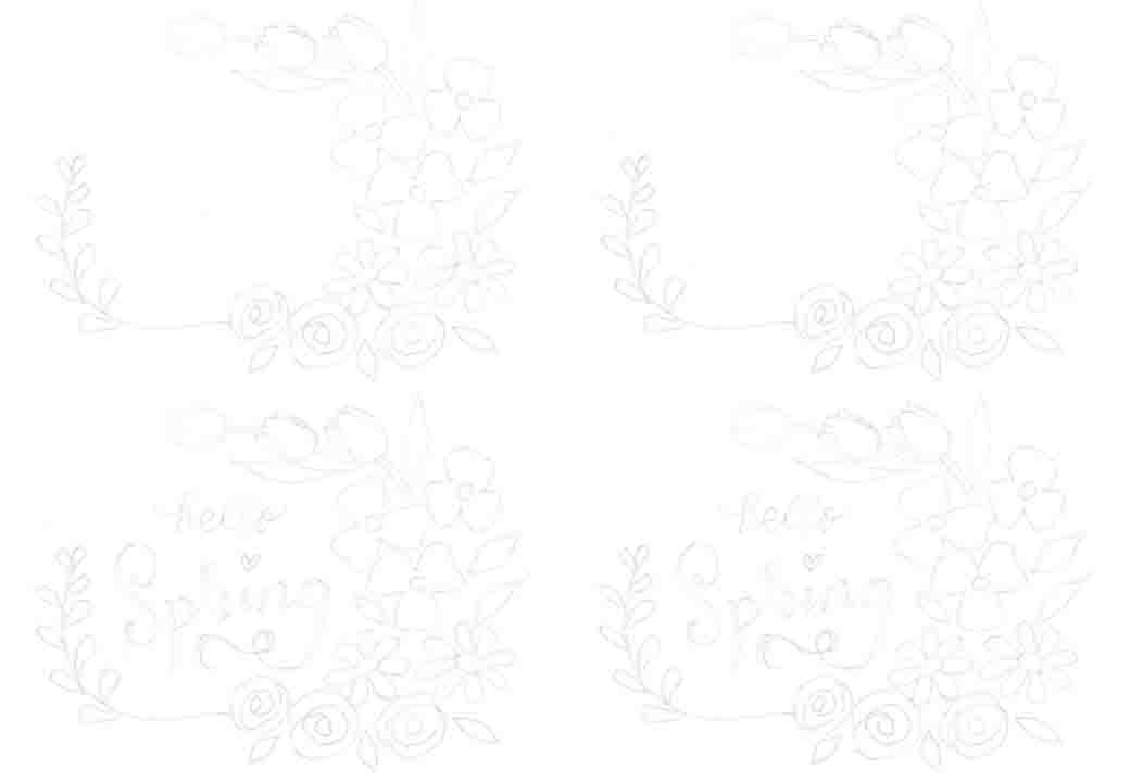 Free Printable Floral Coloring - hello spring - Shine Kids Crafts